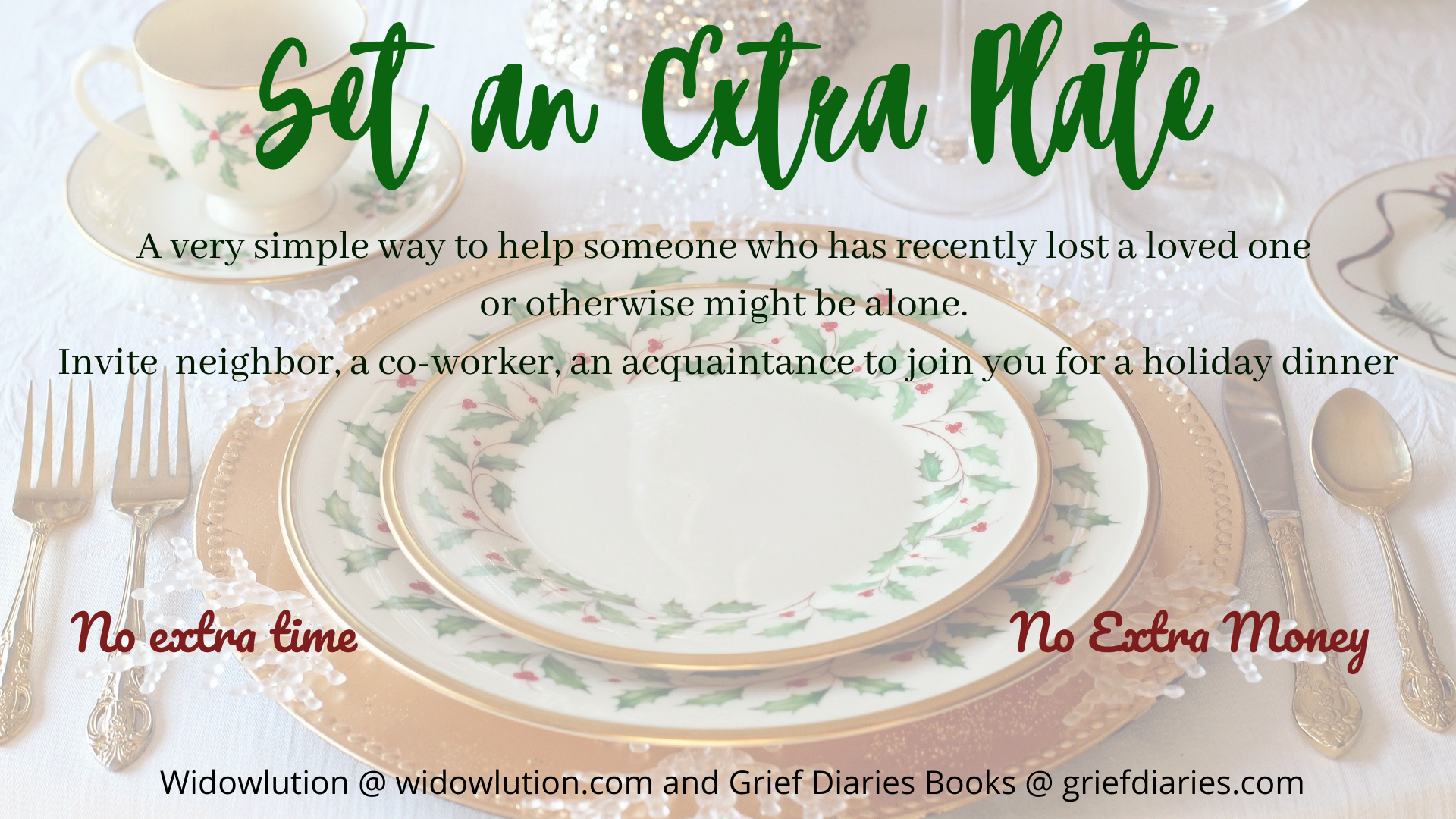 Set An Extra Plate Can Help Grievers Heal at the Holidays